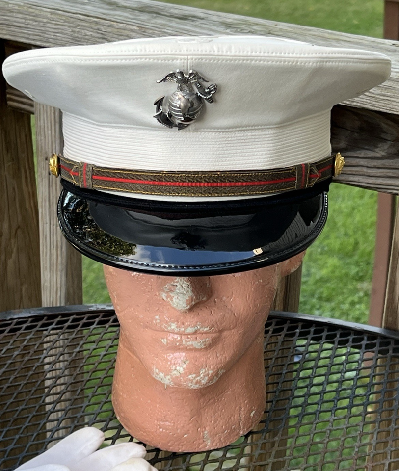 Original USMC Korean War Visor Cap Officer Group 1950's Named & ID'd ...
