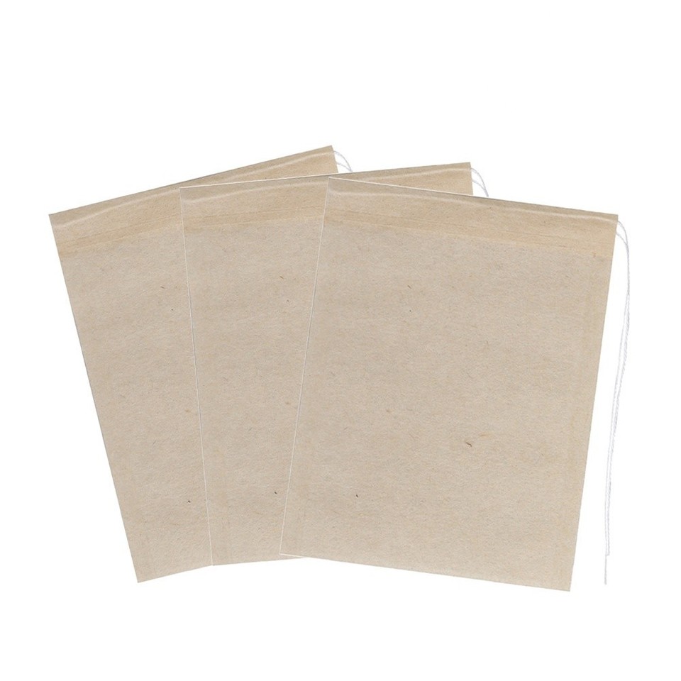 200 pcs Tea Filter Bags Drawstring Tea Bag Paper 7cm* 9cm Empty Filter ...
