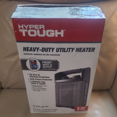 Hyper Tough Black 750w-1500w Heavy Duty 2-Setting Utility Heater NEW | eBay
