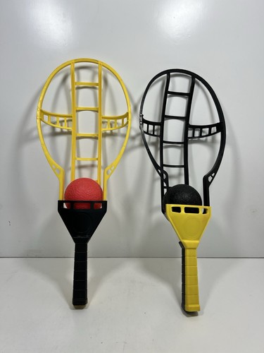 Vintage 1975 WHAM-O TRAC-BALL Game 2 Original Racquets & 2 Original ...