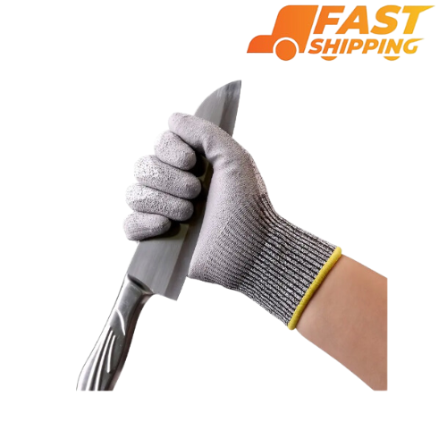 10 Pairs PROSAFE Cut Resistant Level A5 Work Gloves Grey PU Palm Coated ...