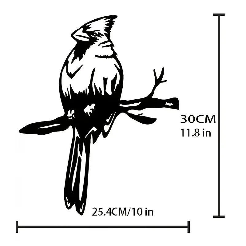 1pc Metal Cardinal Bird, Metal Birds Yard Decor, Art, Tree Decoration ...