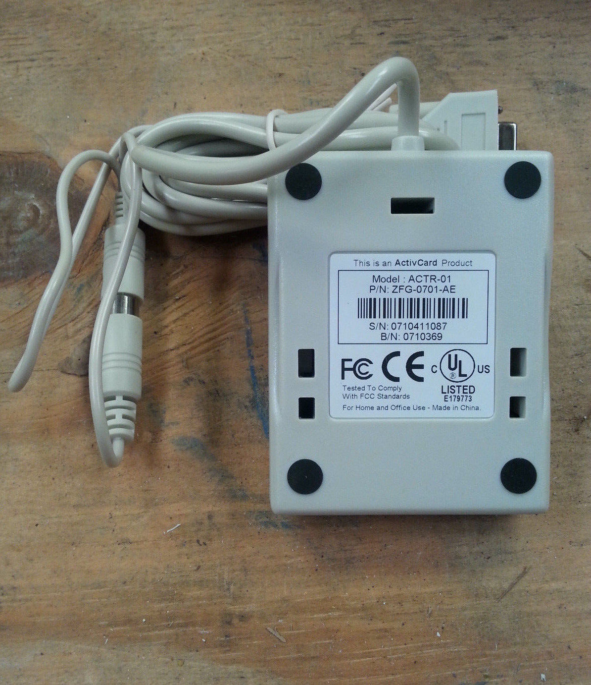 ACTIVCARD CARD READER PART NUMBER ZFG-0701-AE | eBay