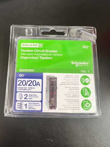 Square D 2-20 Amp Single-Pole Tandem Circuit Breaker (QO2020C) 1966 | eBay