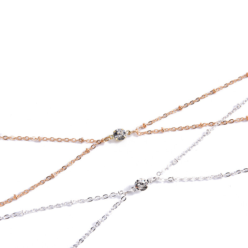 Fashion Simple Double Layer Copper Bead Chain Ladies Waist Sexy Belly ...