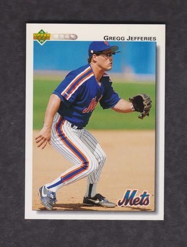 1992 Upper Deck Baseball Card #133 Greg Jefferies New York Mets NMMT ...