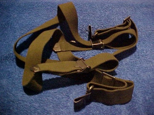 2 Vintage US GI M1 Garand Green Web MRT slings Korean era Springfield ...