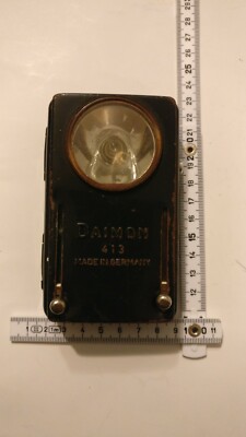 old WWII DAIMON 413 FLASHLIGHT torch GERMANY WHITE RED GREEN rusty collectible | eBay