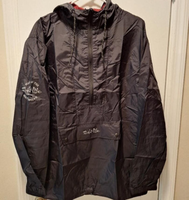 SALT LIFE MEN'S LIGHTWEIGHT PACKABLE JACKET; BLACK (SLM306) SIZE: 2XL ...