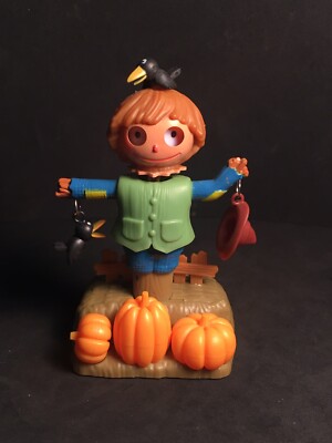 Solar DANCING SCARECROW Bobble Head Pumpkins Crow Fall Autumn Harvest ...