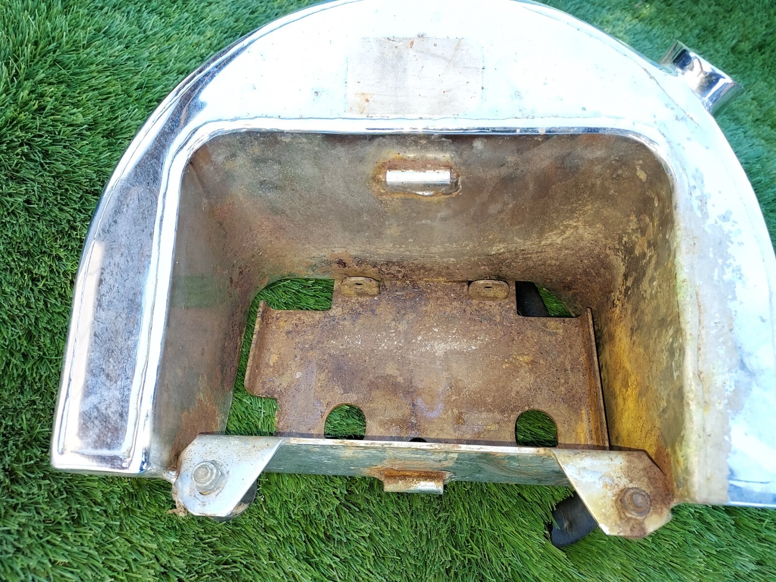 Harley Shovelhead Panhead Chrome Horseshoe Oil Tank Bobber Chopper Big ...