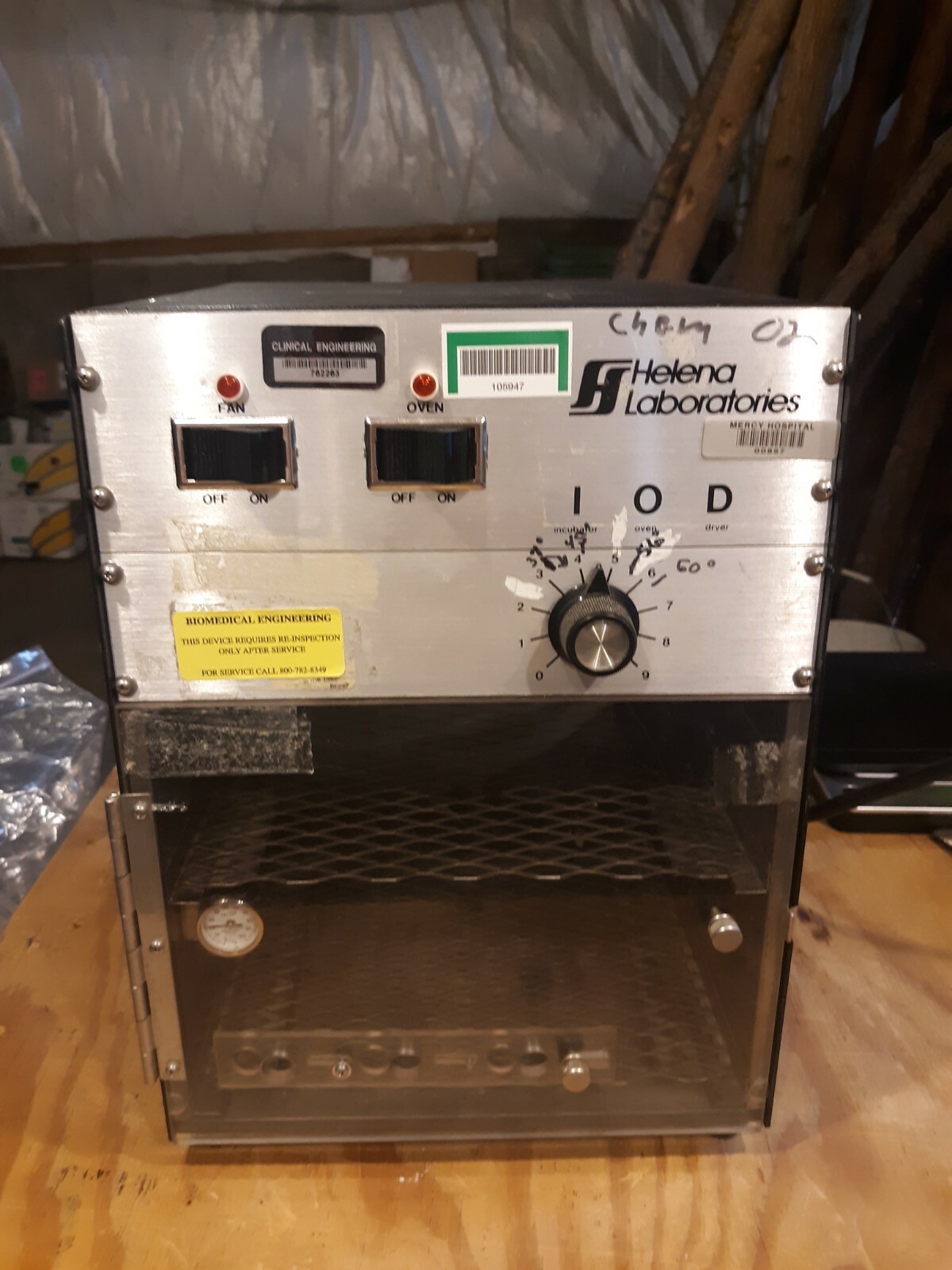TESTED WORKING Helena Laboratories IOD Incubator Oven Dryer Model 5116 ...