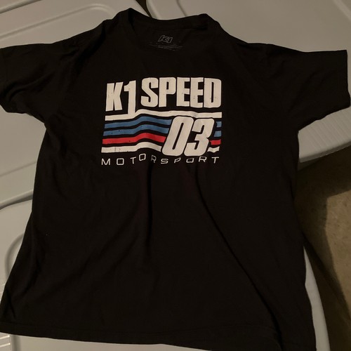 Men’s K1 Speed Motorsport 03 Racing Black T Shirt Large Printed In USA ...