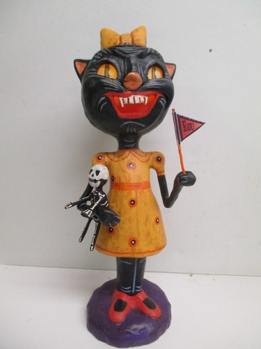 Halloween Figure "Meowza Cat" ~ 9.75" ~Eyes/mouth light ~ Jorge De ...