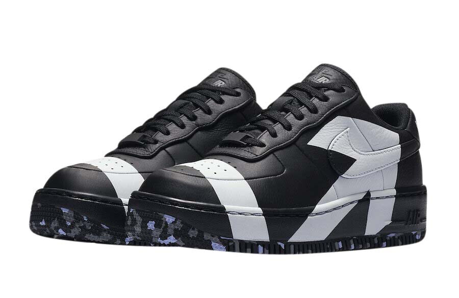 New Nike Air Force 1 Upstep LX Uptown Triple Black White New Nike Air Force 1 Upstep LX Uptown Triple Black White