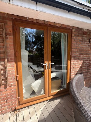 Wood Effect UPVC External Double Doors | eBay UK