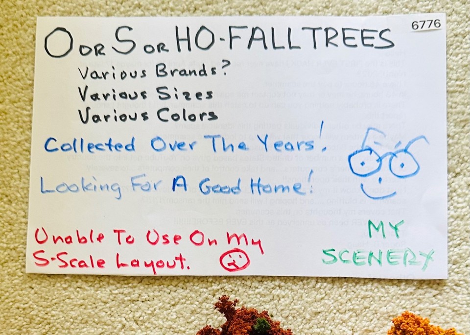 HO or S or O SCALE - FALL TREES - Vintage (6773) | eBay