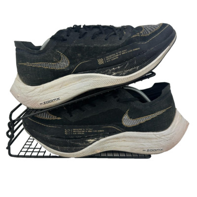 Nike ZoomX Vaporfly Next% Black Metallic Gold Coin Mens Running Shoes ...