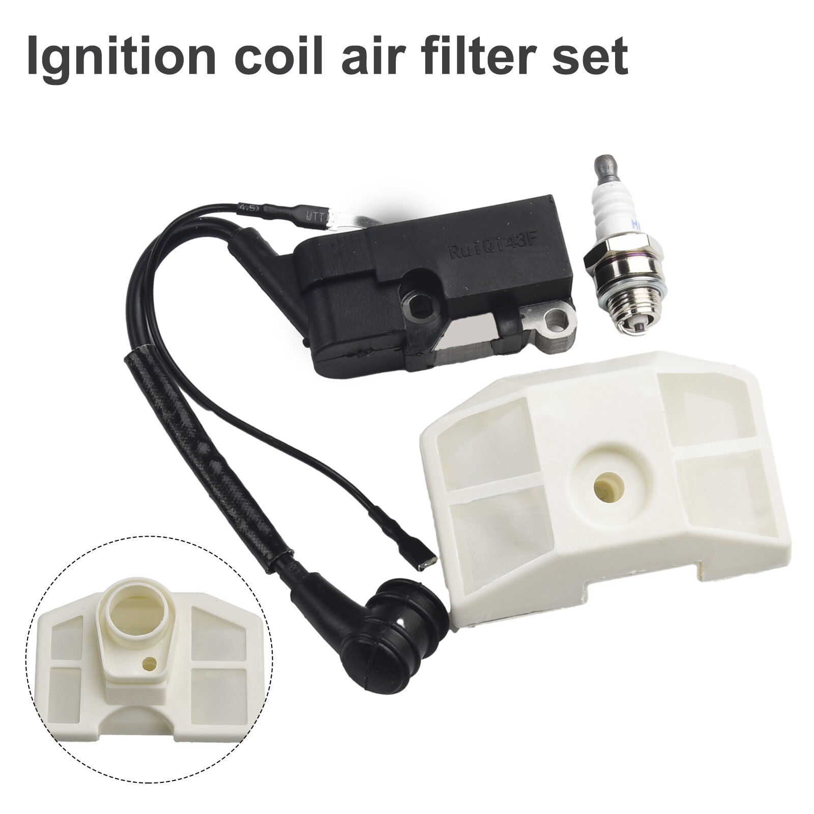 for IGNITION Coil Chainsaw 45cc 52cc 58cc Equipment Spark Replacement ...
