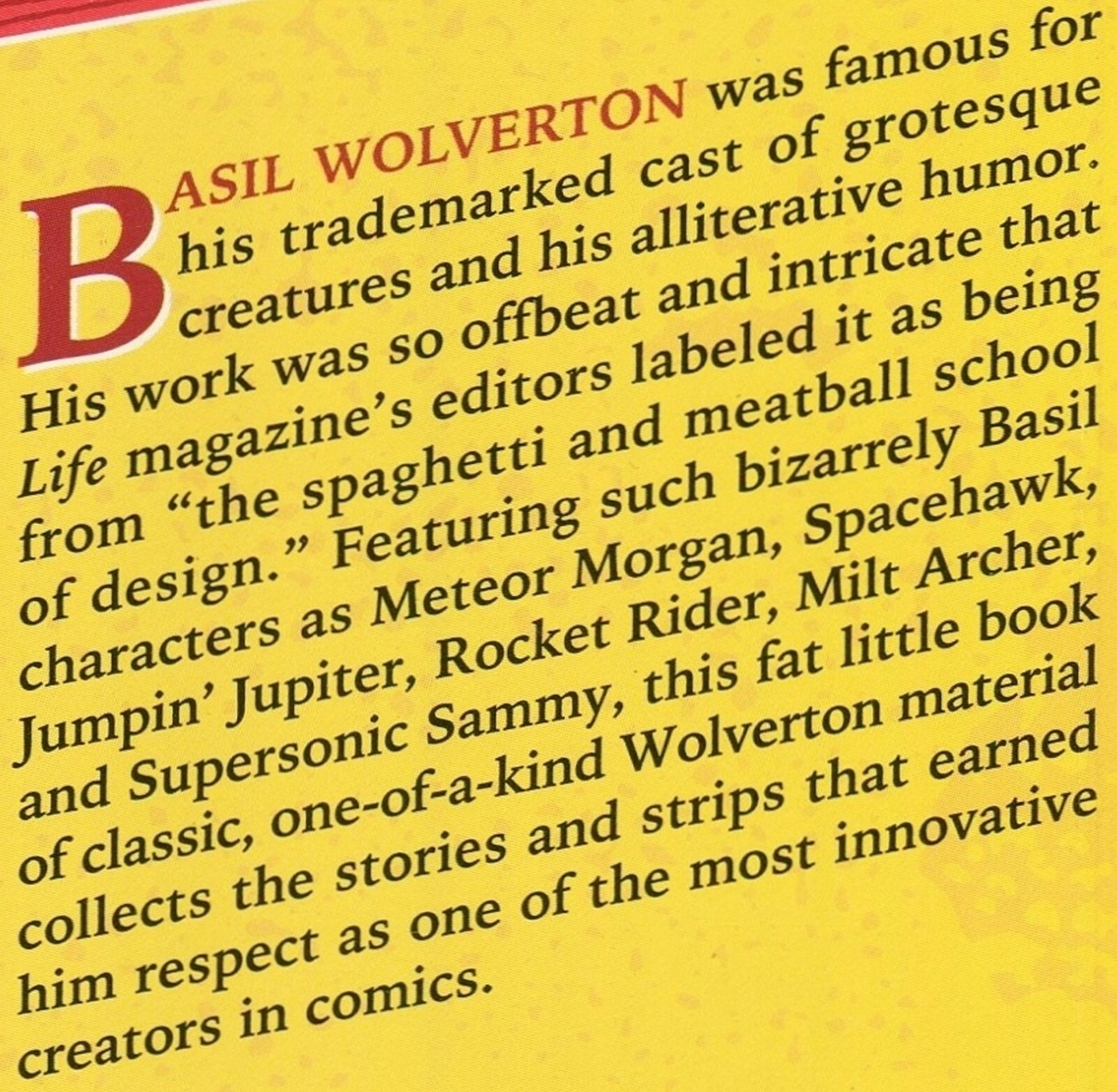 Basil Wolverton in Space Trade Paperback TPB Spacehawk Meteor Morgan ...