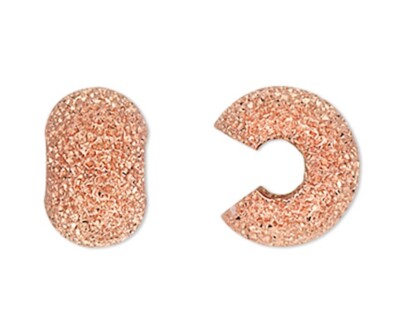 Crimp Covers, 100 Copper Plated Brass STARDUST 5mm to Hide Knots ...