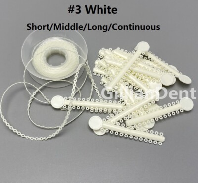 White Power Chain Dental Orthodontic Elastic Ligature Ties Bands ...