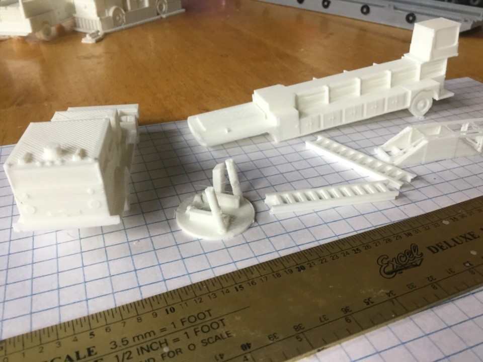 HO SCALE ALF PIONEER FIRE TRUCK ENGINE TILLER LADDER 3D PRINTED ...