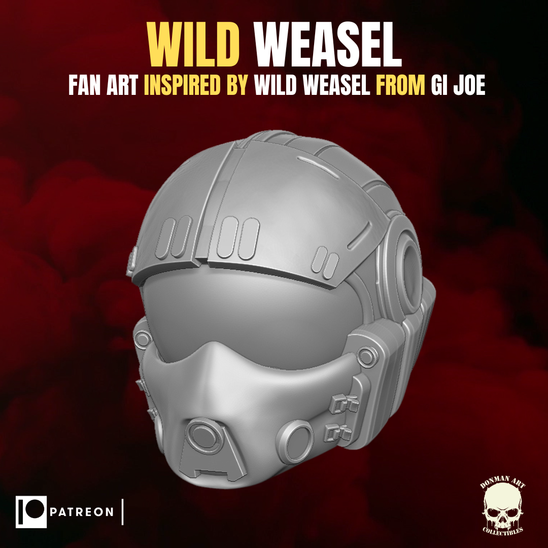 Wild Weasel Cobra Pilot v1 custom printed replacement head for GI Joe ...