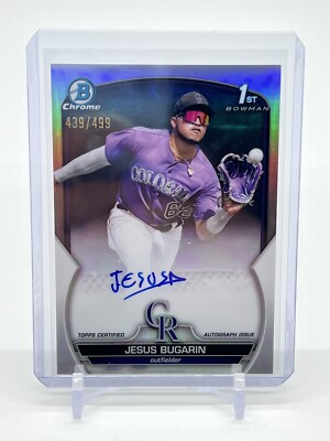 2023 Bowman Chrome Baseball Jesus Bugarin 1st Bowman Autograph Rockies ...