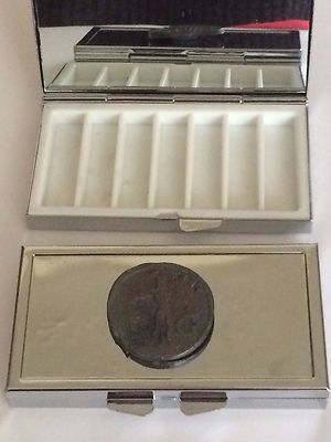 Roman Coin Claudius WC1 Pewter On Mirrored 7 Day Pill box Compact | eBay UK