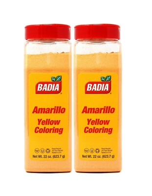 2 Bottles Badia Yellow Coloring Food Seasoning/Amarillo/Color/rice ...