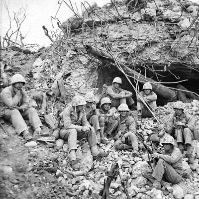 WWII Photo US Marines on Iwo Jima March 1945 USMC World War Two WW2 ...