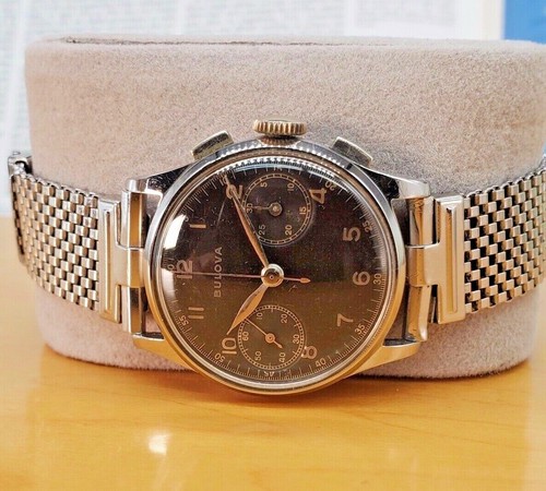 Vintage Bulova 1941 RAF WW2 Pilots Wristwatch Eisenhower Chronograph ...