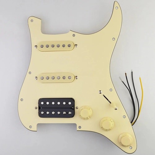 HSS Guitar Prewired Loaded Pickguard, Alnico 5 Pickups Fit Stratocaster ...
