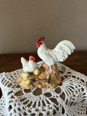 Vintage Homco Porcelain Rooster Hen Chicken Figurine #1459 | eBay