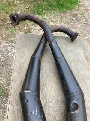Original Yamaha RD250 RD 350 LC Exhaust pipes pair 4L0 used For restoration. | eBay UK