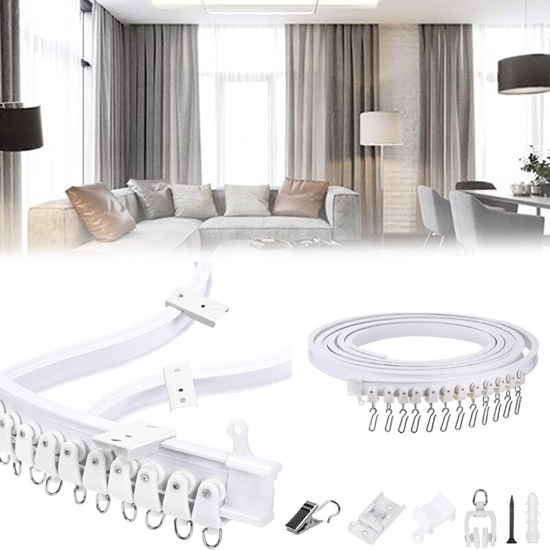 Ceiling Mounted Bendable Curtain Track | Shelly Lighting