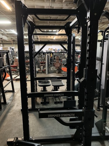 Hammer Strength HD Elite Power Rack Custom Matte Blk With Accessories ...