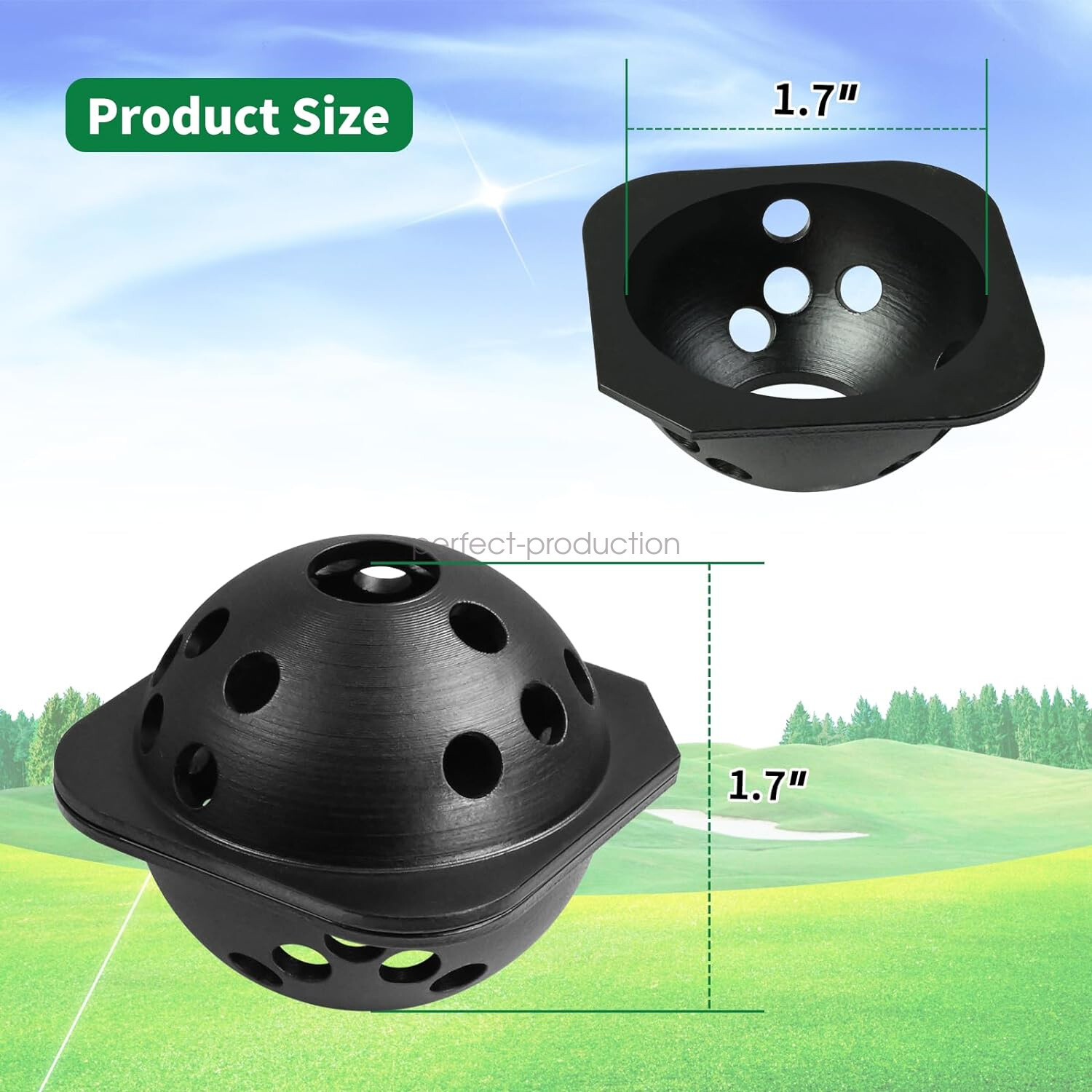Black Golf Ball Marking Template Fit For Rapsodo RPT MLM2PRO Launch ...