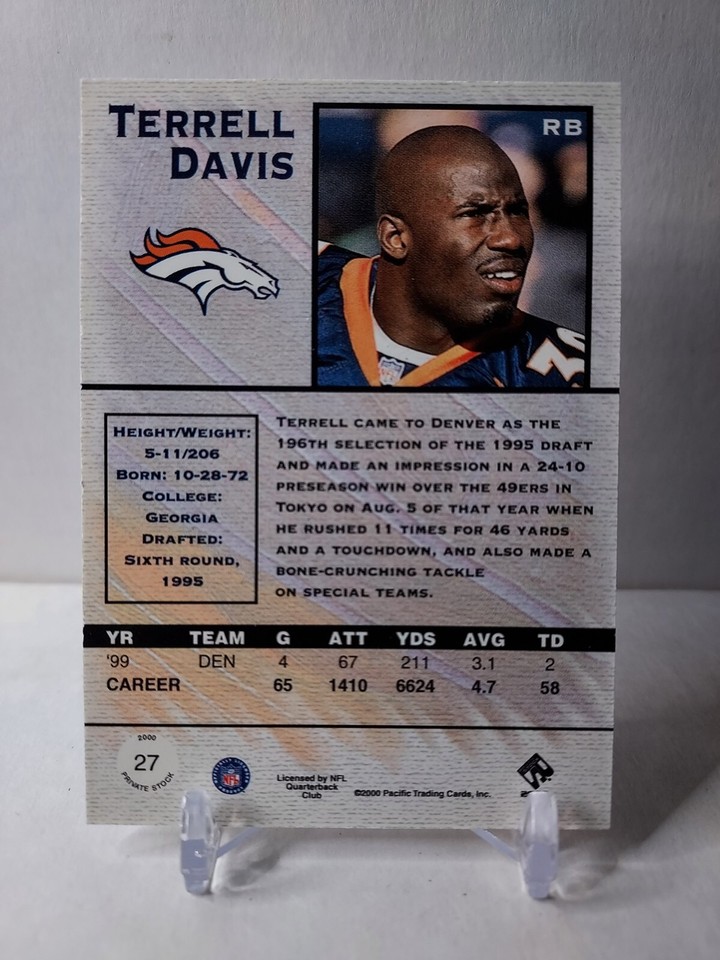 2000 Private Stock Football Card #27 Terrell Davis | eBay