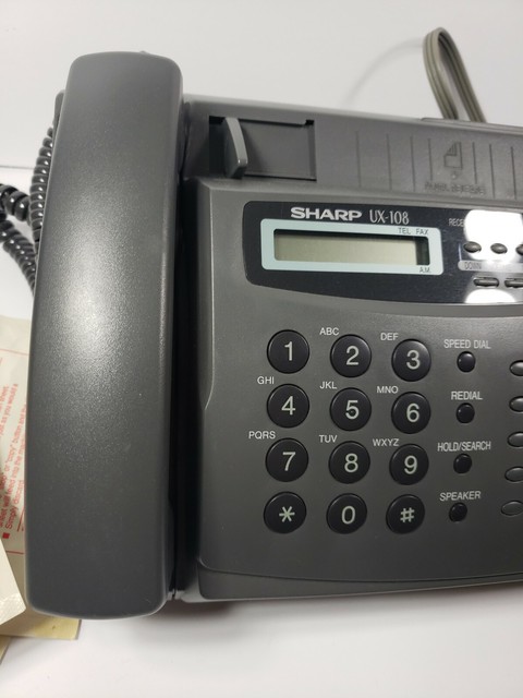 Sharp IOB UX-108 Facsimile & Telephone w/ Original Box & Manual Lightly ...