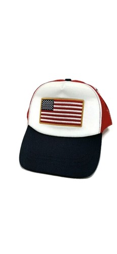 Baseball Hat Snapback Adjustable Cap Red White & Blue Embroidered ...