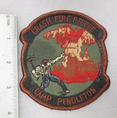 US MARINE CORPS CAMP PENDLETON CRASH FIRE RESCUE PATCH (Subdued ...