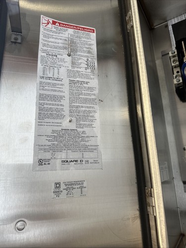 🔴Square D HU363DS #5 Stainless Steel Disconnect Safety Switch 100A 3P ...