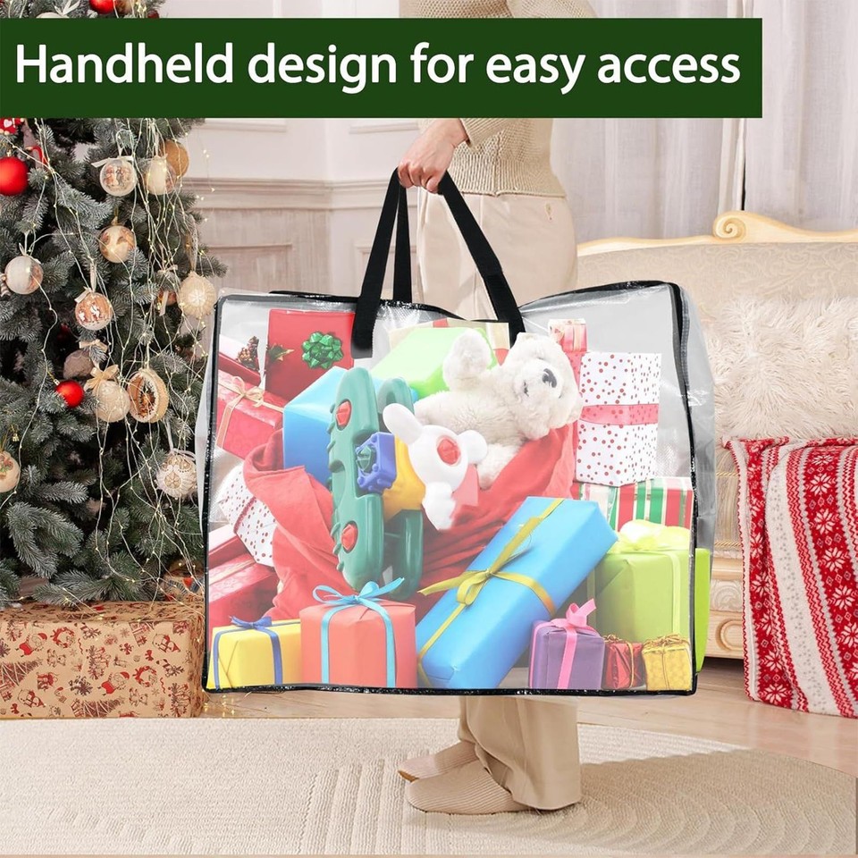 5 Pack Clear Christmas Wreath Storage Container Plastic Garland ...