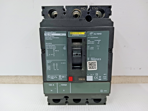 Square D PowerPact 150 Amp Circuit Breaker 3 Pole 600 VAC / 250 VDC ...