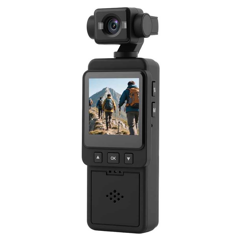 2K HD Pocket Action Camera 270° Rotation Vlog Body Camcorder Handheld ...