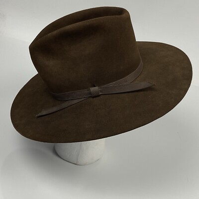 Vtg Stallion by Stetson King Chocolate Brown Cowboy Hat Wool Felt Size ...