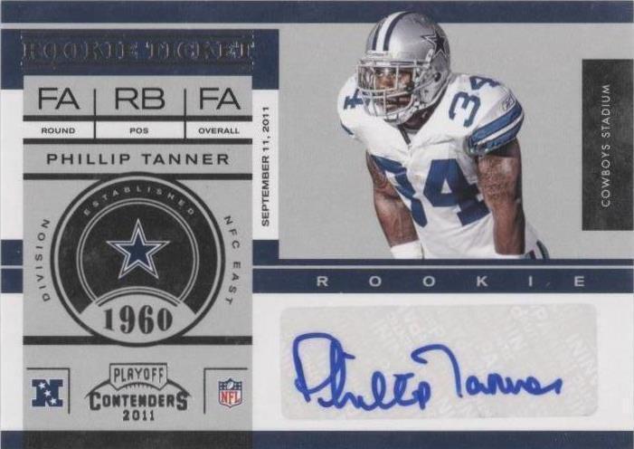 2011 Playoff Contenders - Rookie Ticket Phillip Tanner #164 (AU, RC ...