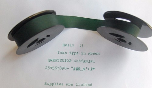 Typewriter Ink Ribbons New Green Ink Ribbon for Manual and Electric ...